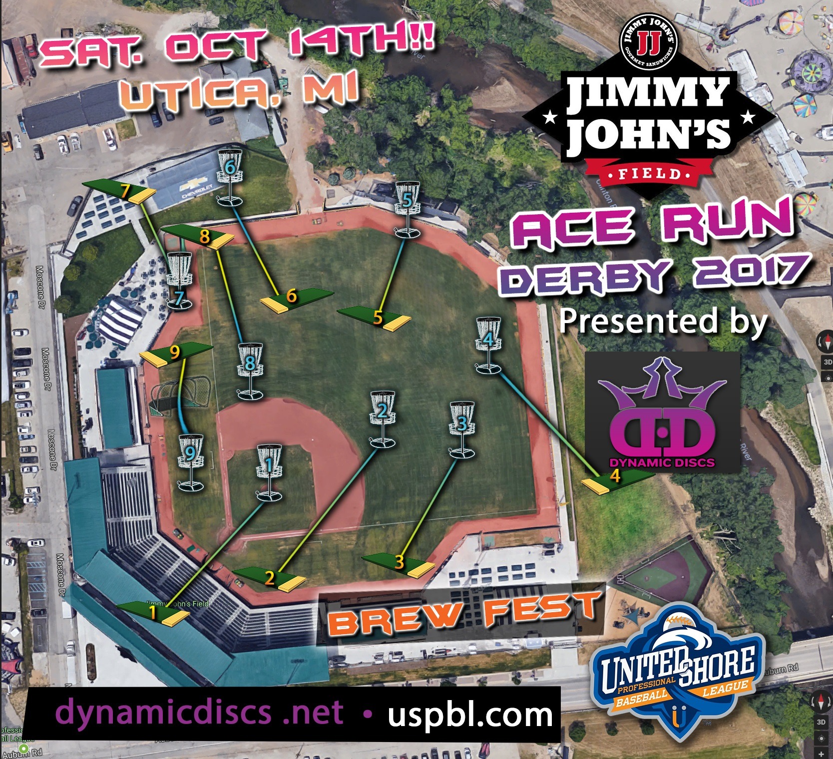 Ace Run Derby Disc Golf - United Shore Professional Baseball League (USPBL)