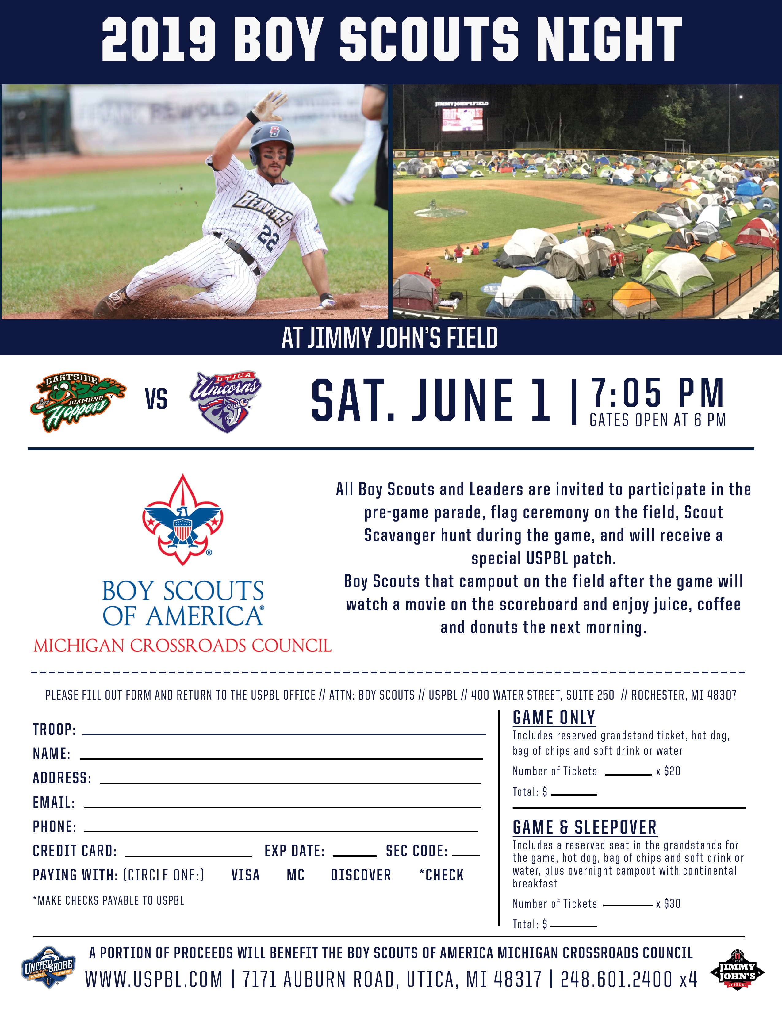 Scout Nights – United Shore Professional Baseball League