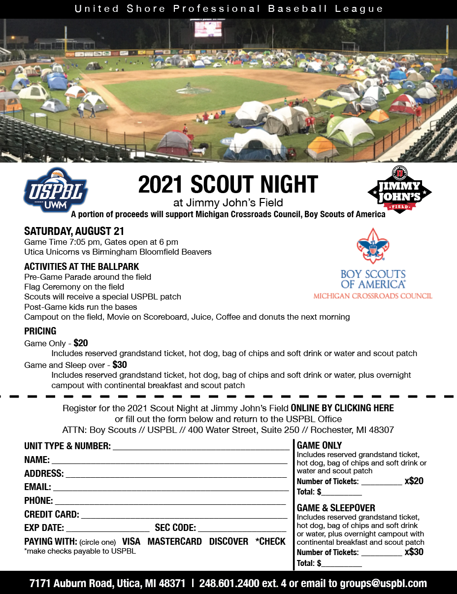 Scout Night - United Shore Professional Baseball League