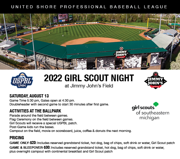 Girl Scout Night | United Shore Professional Baseball League