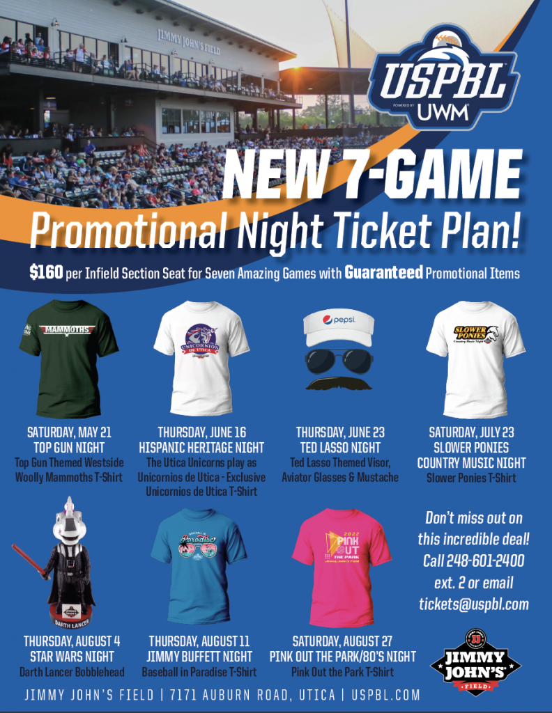 New 7-Game Plan Available - USPBL powered by Mortgage Matchup