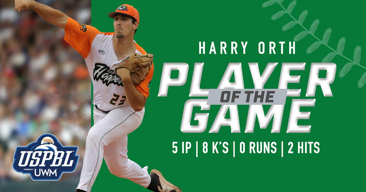 Hoppers Take Game One Over Beavers, 5-0 - USPBL powered by Mortgage Matchup